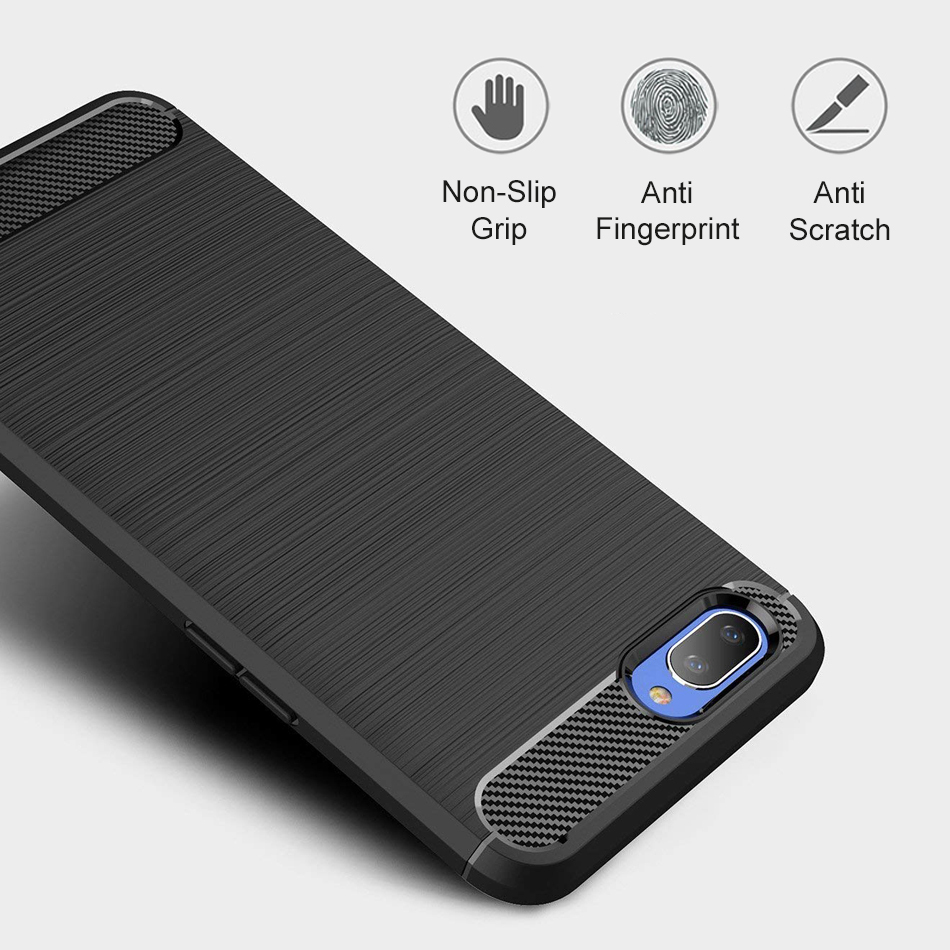 Flexi Slim Carbon Fibre Case for Oppo AX5 (Black)